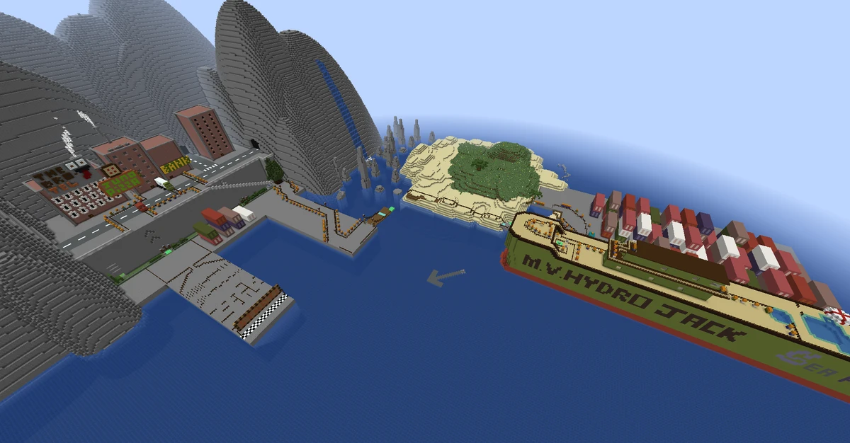 Prius City Harbor | Mario Kart In Minecraft Wiki | Fandom