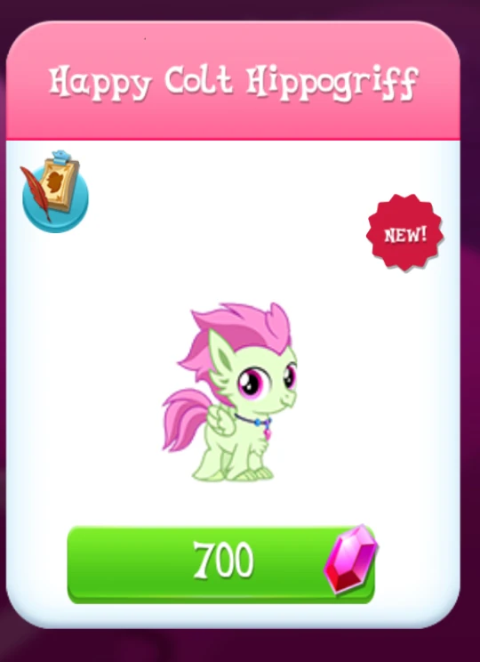 Happy Colt Hippogriff | The My Little Pony Gameloft Wiki | Fandom