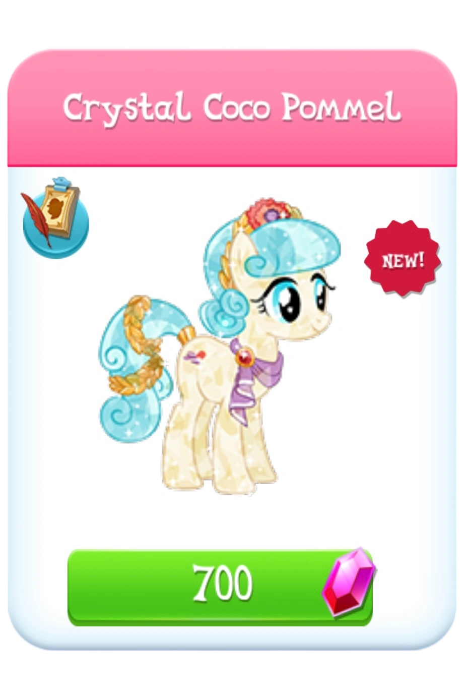 Crystal Coco Pommel | The My Little Pony Gameloft Wiki | Fandom