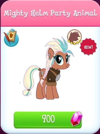 Mighty Helm Party Animal | The My Little Pony Gameloft Wiki | Fandom