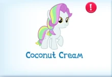 Coconut Cream | The My Little Pony Gameloft Wiki | Fandom
