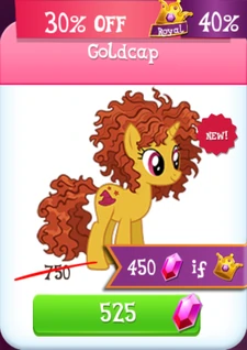Goldcap | The My Little Pony Gameloft Wiki | Fandom