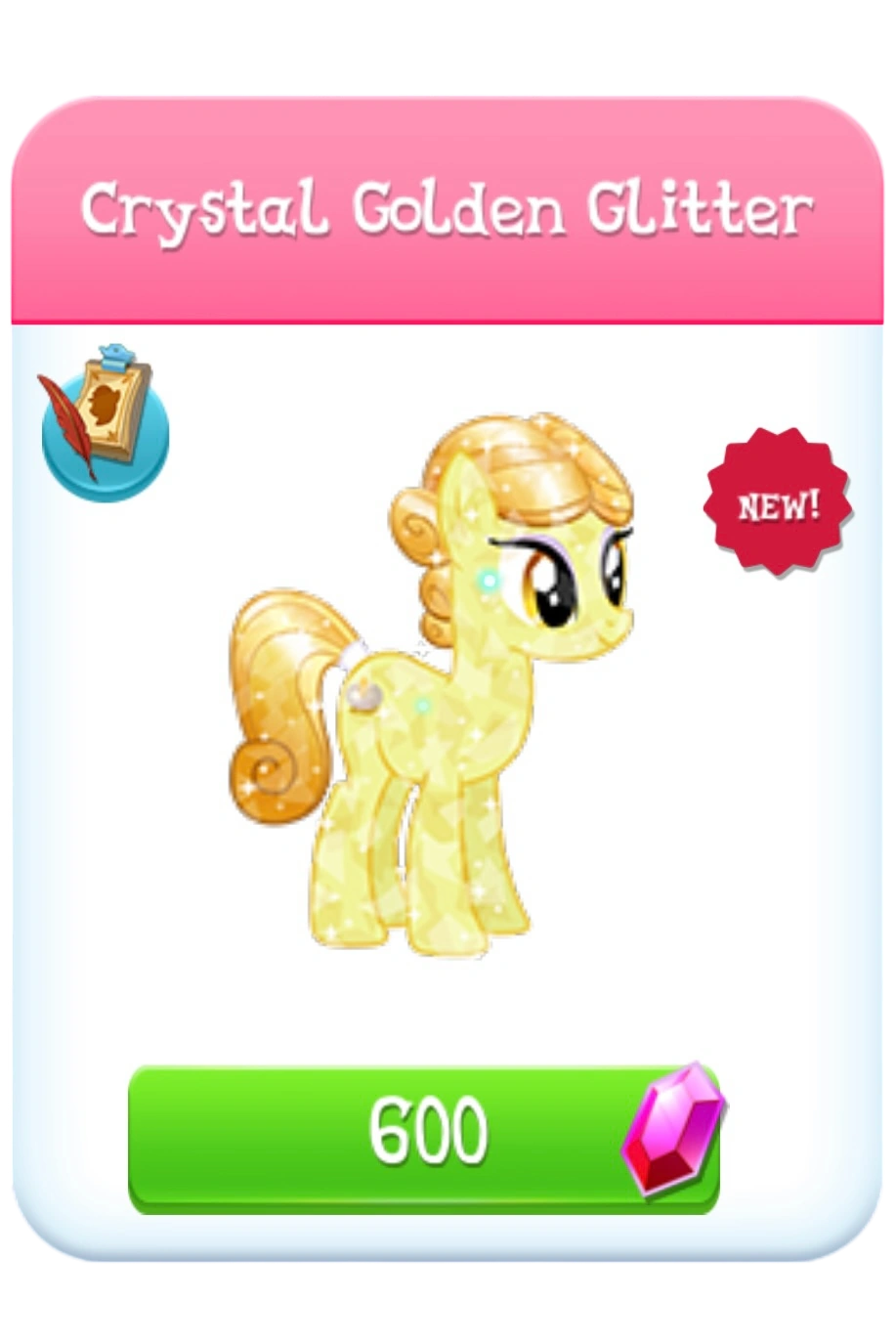 Crystal Golden Glitter | The My Little Pony Gameloft Wiki | Fandom