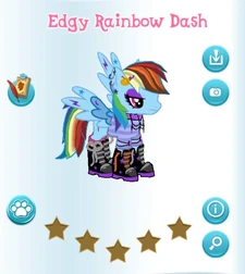 Edgy Rainbow Dash | The My Little Pony Gameloft Wiki | Fandom