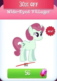 Wide-Eyed Villager | The My Little Pony Gameloft Wiki | Fandom