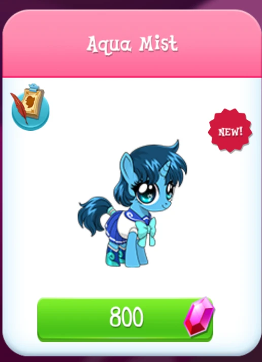 Aqua Mist | The My Little Pony Gameloft Wiki | Fandom