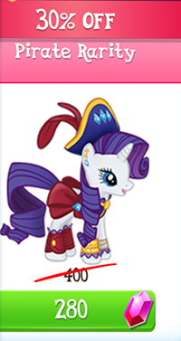 Pirate Rarity | The My Little Pony Gameloft Wiki | Fandom