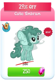 Cute Umbrum | The My Little Pony Gameloft Wiki | Fandom