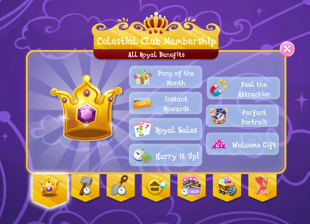 Celestial Club (Subscriptions) | The My Little Pony Gameloft Wiki | Fandom