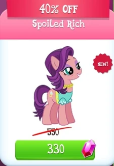 Spoiled Rich | The My Little Pony Gameloft Wiki | Fandom