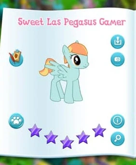 Sweet Las Pegasus Gamer | The My Little Pony Gameloft Wiki | Fandom