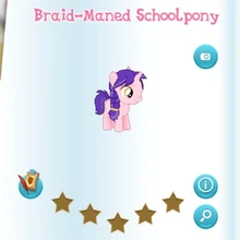 Braid-Maned Schoolpony | The My Little Pony Gameloft Wiki | Fandom
