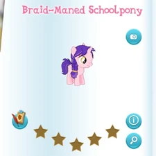 Braid-Maned Schoolpony | The My Little Pony Gameloft Wiki | Fandom