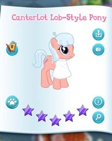 Canterlot Lob-Style Pony | The My Little Pony Gameloft Wiki | Fandom