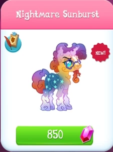 Nightmare Sunburst | The My Little Pony Gameloft Wiki | Fandom
