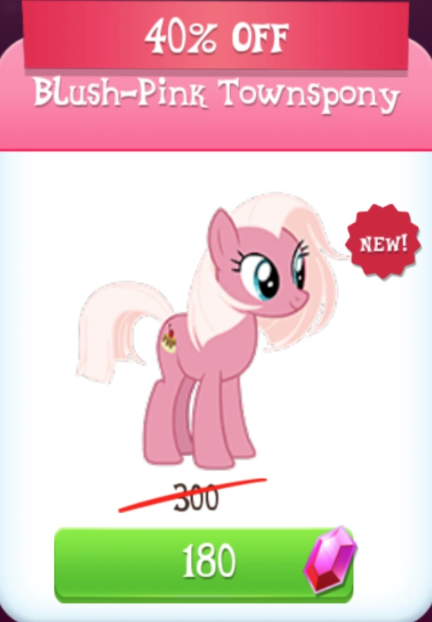 Blush-Pink Townspony | The My Little Pony Gameloft Wiki | Fandom