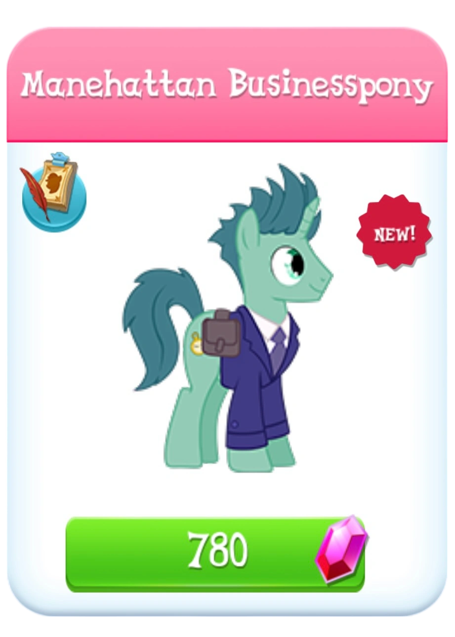 Manehattan Businesspony | The My Little Pony Gameloft Wiki | Fandom