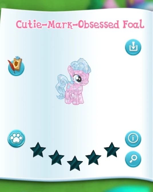 Cutie-Mark-Obsessed Foal | The My Little Pony Gameloft Wiki | Fandom