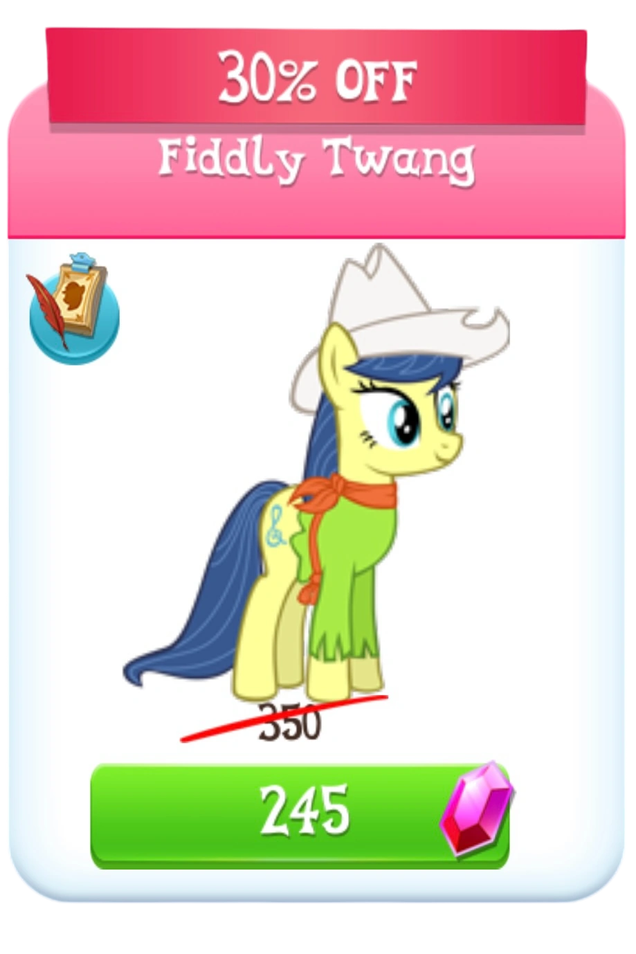 Fiddly Twang | The My Little Pony Gameloft Wiki | Fandom