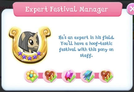 Expert Festival Manager | The My Little Pony Gameloft Wiki | Fandom