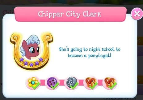Chipper City Clerk | The My Little Pony Gameloft Wiki | Fandom