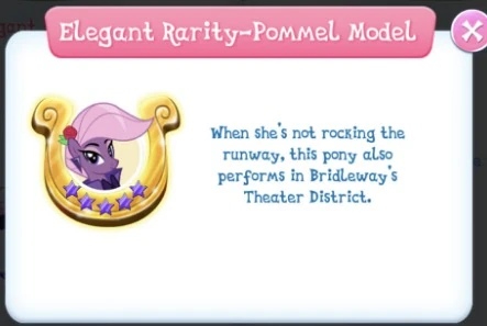 Elegant Rarity-Pommel Model | The My Little Pony Gameloft Wiki | Fandom