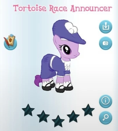 Tortoise Race Announcer | The My Little Pony Gameloft Wiki | Fandom