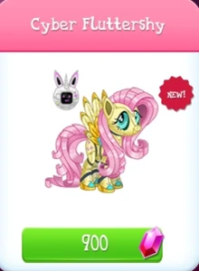 Cyber Fluttershy | The My Little Pony Gameloft Wiki | Fandom