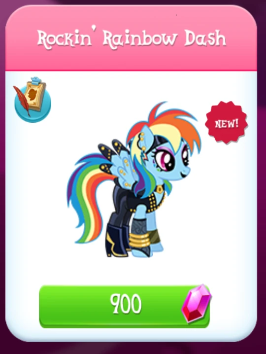 Rockin' Rainbow Dash | The My Little Pony Gameloft Wiki | Fandom