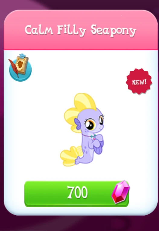 Calm Filly Seapony | The My Little Pony Gameloft Wiki | Fandom