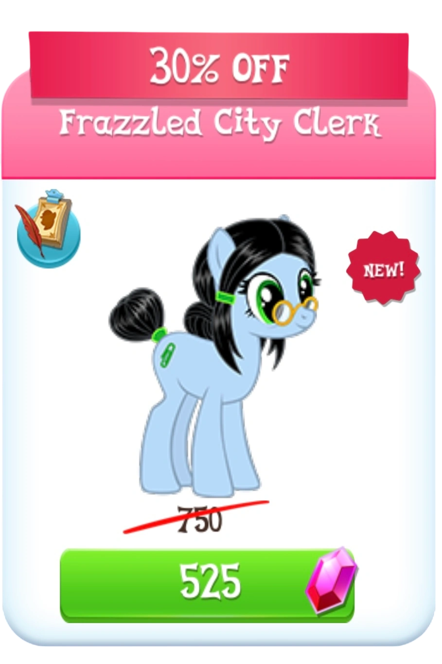 Frazzled City Clerk | The My Little Pony Gameloft Wiki | Fandom