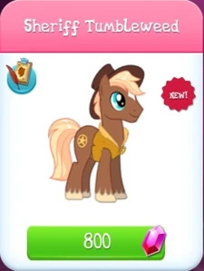 Sheriff Tumbleweed | The My Little Pony Gameloft Wiki | Fandom