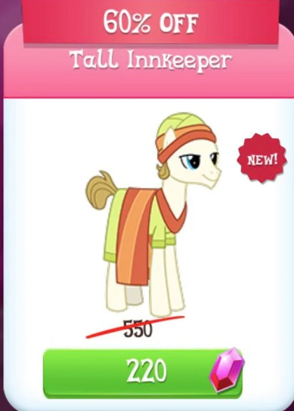 Tall Innkeeper | The My Little Pony Gameloft Wiki | Fandom
