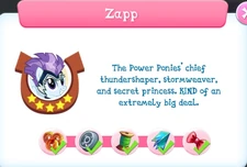 Zapp | The My Little Pony Gameloft Wiki | Fandom