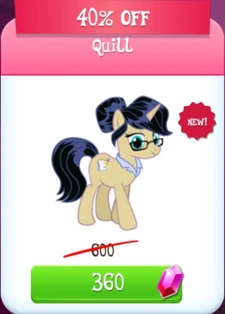 Quill | The My Little Pony Gameloft Wiki | Fandom