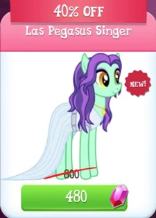 Las Pegasus Singer | The My Little Pony Gameloft Wiki | Fandom
