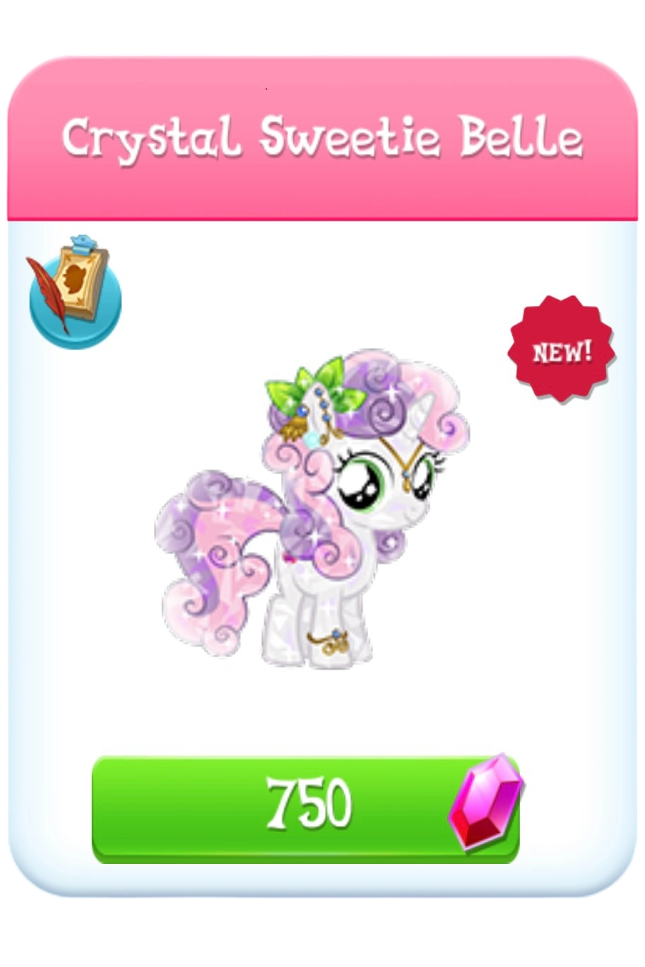 Crystal Sweetie Belle | The My Little Pony Gameloft Wiki | Fandom