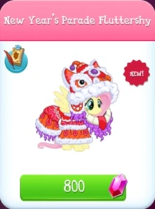 New Year's Parade Fluttershy | The My Little Pony Gameloft Wiki | Fandom