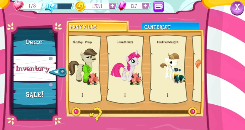 Inventory | The My Little Pony Gameloft Wiki | Fandom