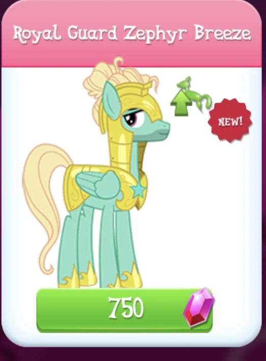 Royal Guard Zephyr Breeze | The My Little Pony Gameloft Wiki | Fandom