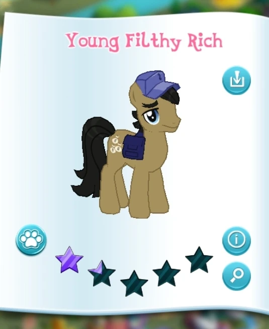Young Filthy Rich | The My Little Pony Gameloft Wiki | Fandom