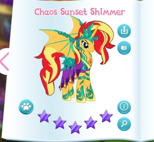 Chaos Sunset Shimmer | The My Little Pony Gameloft Wiki | Fandom
