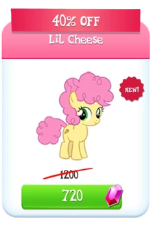 Lil Cheese | The My Little Pony Gameloft Wiki | Fandom