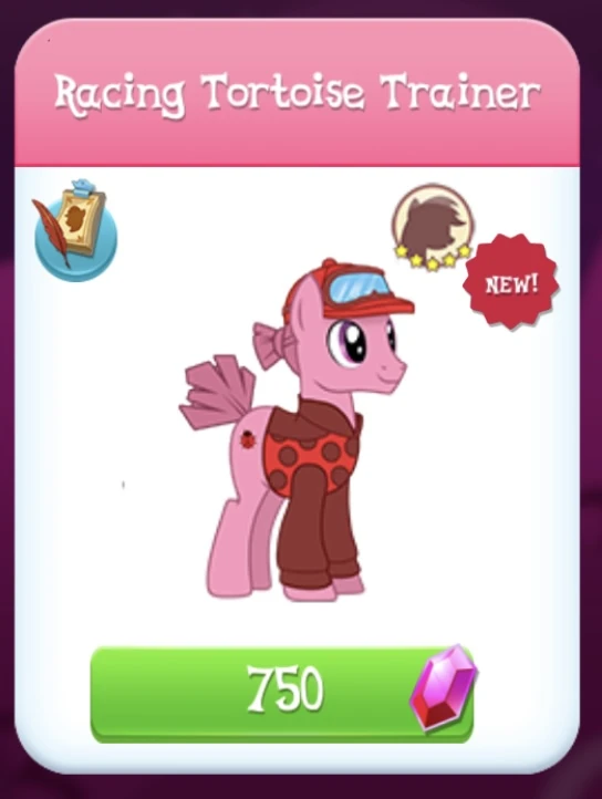 Racing Tortoise Trainer | The My Little Pony Gameloft Wiki | Fandom