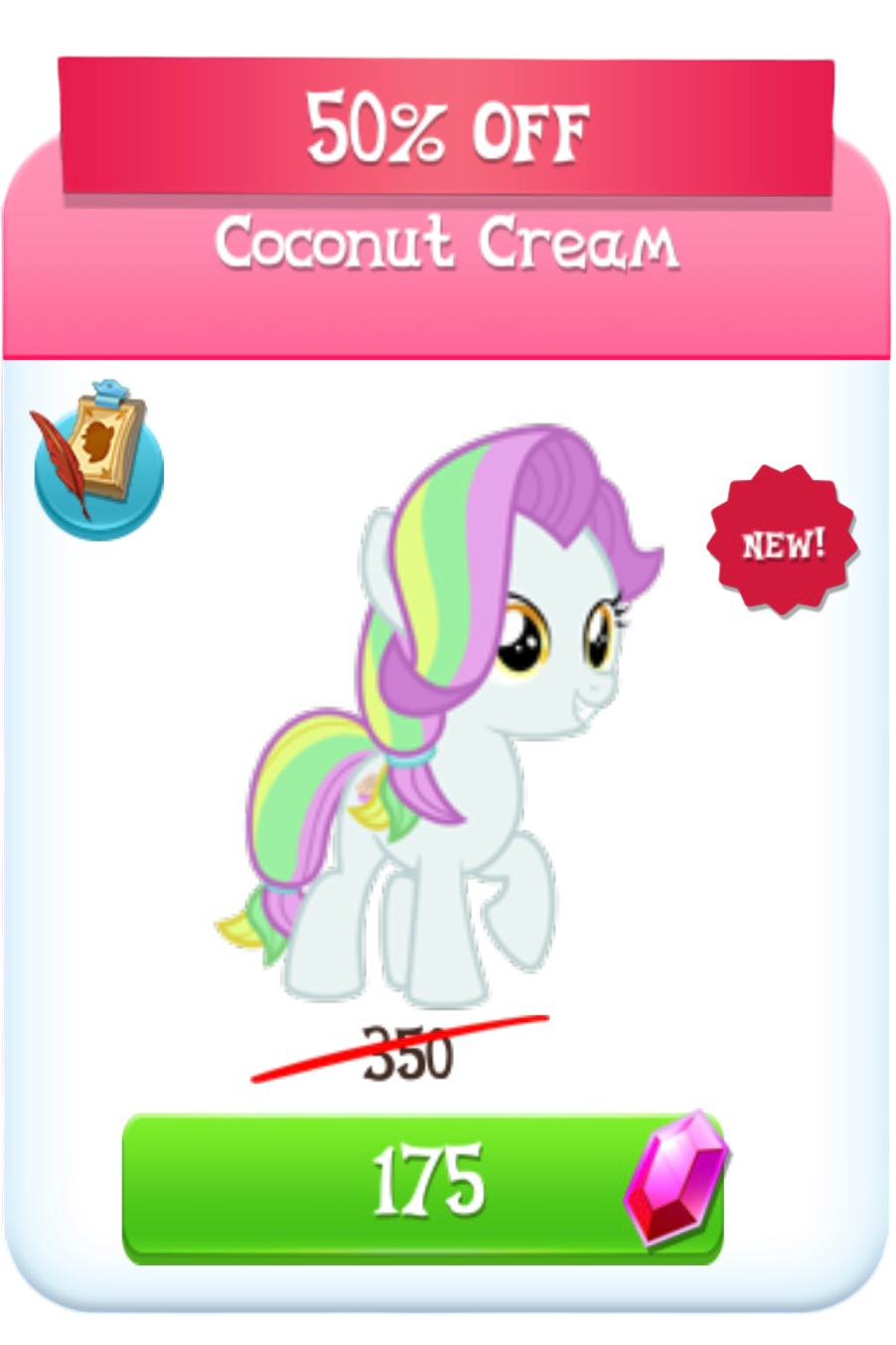 Coconut Cream | The My Little Pony Gameloft Wiki | Fandom