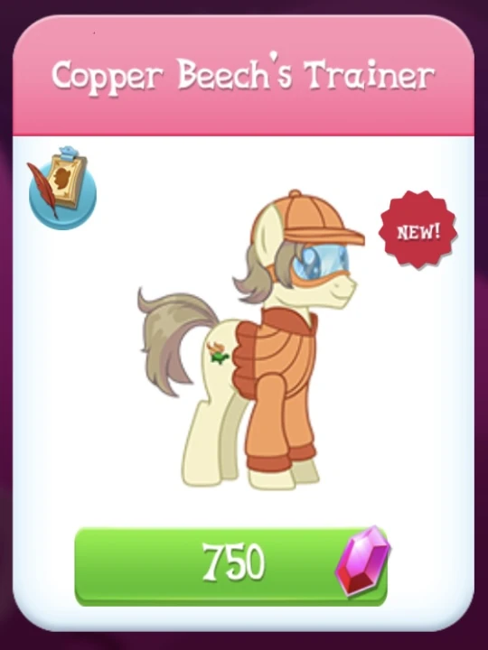 Copper Beech's Trainer | The My Little Pony Gameloft Wiki | Fandom