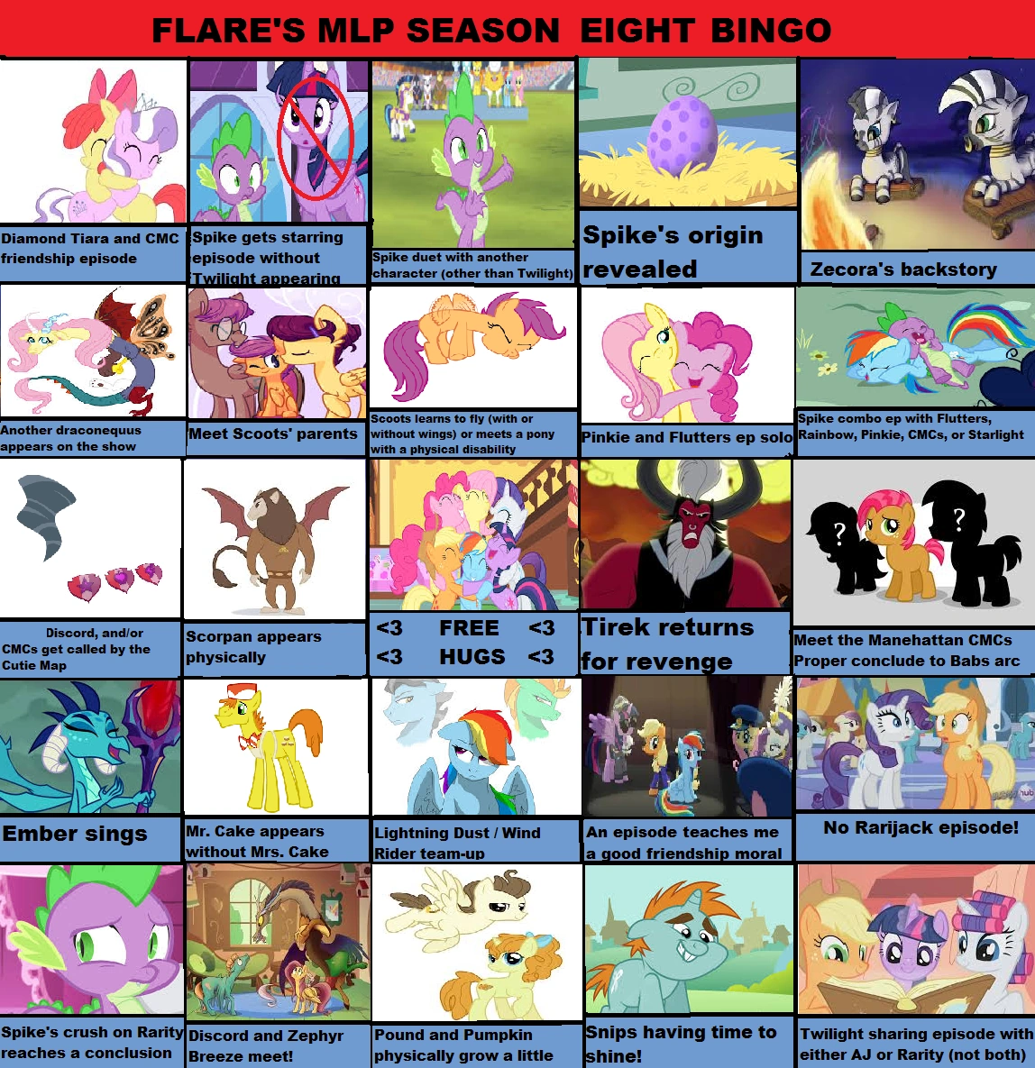 User blog:Mega Sean 45/Flare's MLP Season 8 Bingo (First Draft) | My ...