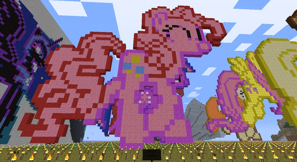 Mein Kleines Pony Minecraft Pixel Art Pinkie Pie