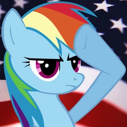 Wallpaper Rainbow Dash Salutes