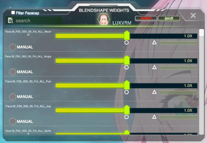 Reference - Desktop - BlendShapes | Mocap Fusion VR Wiki | Fandom